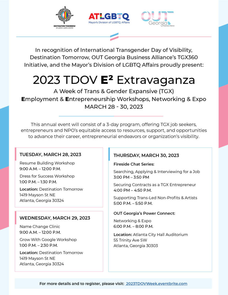 OUT Georgia Celebrates Transgender Day of Visibility 2023 - OUT Georgia ...